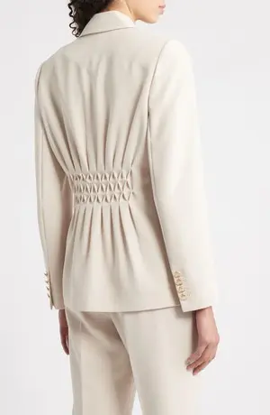 Elie Tahari The Ashton Ruched Back One-button Blazer