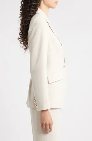 Elie Tahari The Ashton Ruched Back One-button Blazer