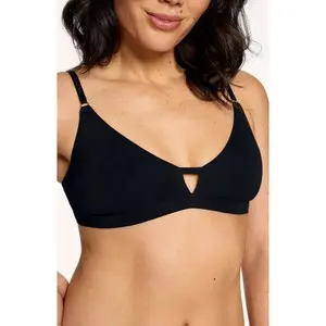 Pepper Supima® Cotton Wirefree Bra - Black