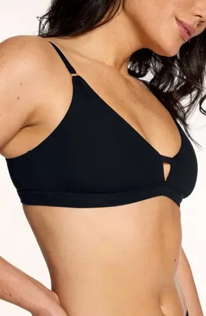 Pepper Supima® Cotton Wirefree Bra - Black