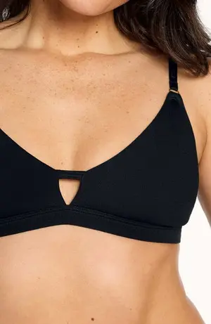 Pepper Supima® Cotton Wirefree Bra - Black