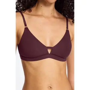 Pepper Supima® Cotton Wirefree Bra Fig