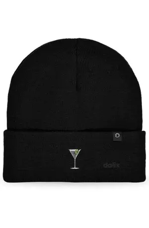 DALIX Martini Beanie Cap Black