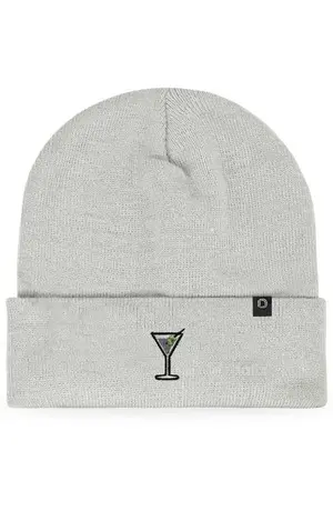 DALIX Martini Beanie Cap Light Gray