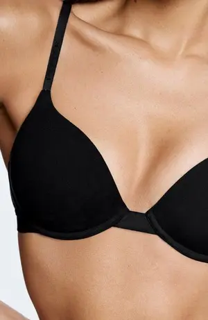 Pepper Supima® Cotton Lift Up Bra - Black