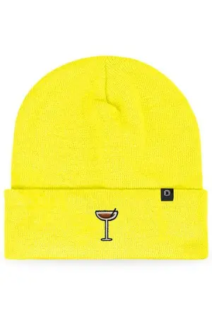 DALIX Knit Beanie Cap - Neon Yellow
