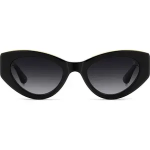 STUART WEITZMAN 52mm Cat-eye Sunglasses - Black/dark Grey Sf