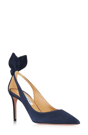 AQUAZZURA Bow Tie Pointed Toe Pump