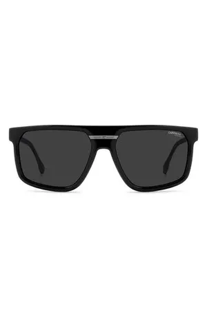 Carrera Eyewear Victory C 60mm Square Flat Top Sunglasses - Black/grey