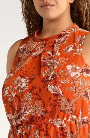 Julia Jordan Sleeveless Mock Neck Maxi Dress