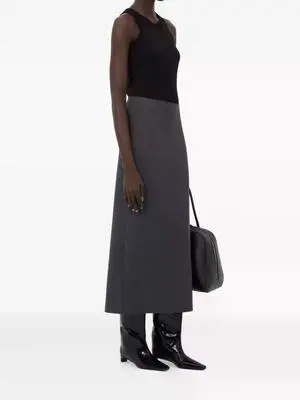 Loulou De Saison Back-vent Long Pencil Skirt
