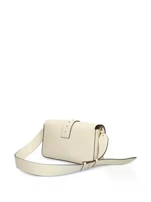 Pinko Love Studded Leather Shoulder Bag - Neutrals
