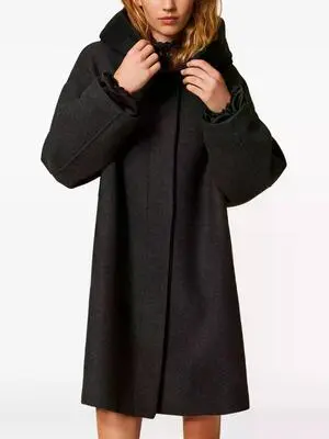 TWINSET Hooded Single-breasted Coat
