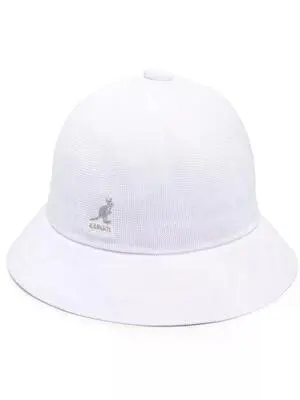 KANGOL Embroidered Logo Bucket Hat - White