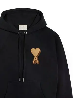 AMI Paris Logo-embroidered Hoodie