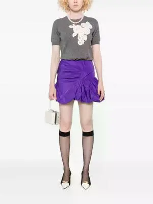 N°21 Bubble-hem Mini Skirt