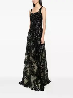 SAIID KOBEISY Sequin-embroidered Dress