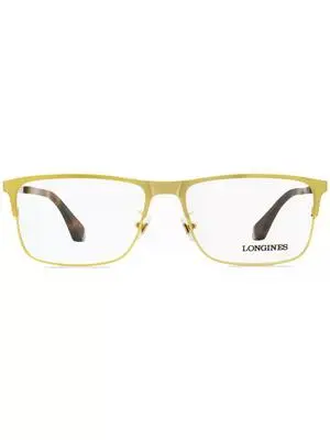 LONGINES Rectangle-frame Optical Glasses - Gold