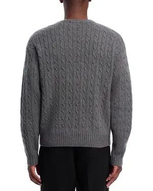 FRAME Cashmere Cable Crewneck Sweater