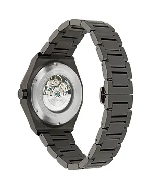 FERRAGAMO Edge Skeleton Automatic Watch - Black/black
