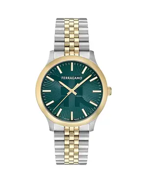 FERRAGAMO Duo Bracelet Watch - Green/two Tone