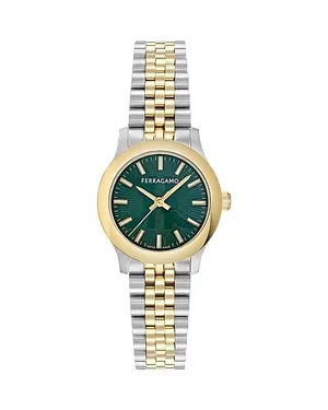 FERRAGAMO Duo Bracelet Watch - Green/two Tone