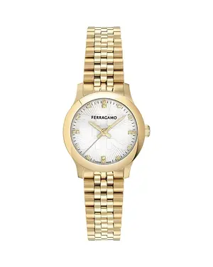 FERRAGAMO Duo Diamond Watch - White/gold