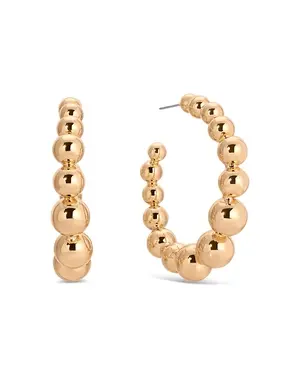 Ettika Bubble Graduated Medium Hoop Earrings - Gold
