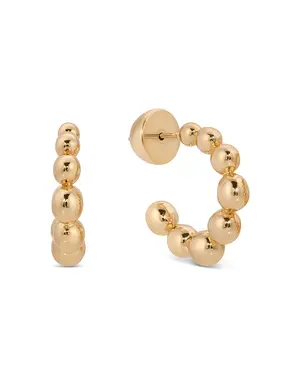 Ettika Bubble Huggie Hoop Earrings - Gold