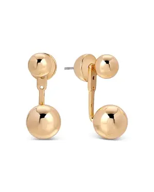 Ettika Bubble Front & Back Earrings - Gold