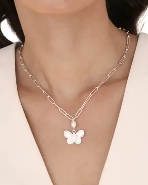 Ettika Interlocking 18k Plated Chain Necklace - Silver