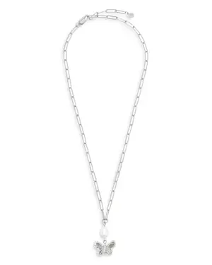 Ettika Interlocking 18k Plated Chain Necklace - Silver