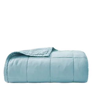 CHRISTY Laundered Cotton Bedspread, Full/queen - Chalk Blue