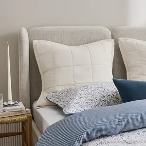CHRISTY Laundered Cotton Euro Sham, Pair - Cream
