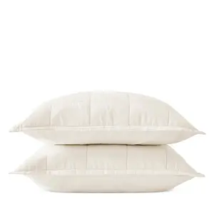 CHRISTY Laundered Cotton Euro Sham, Pair - Cream