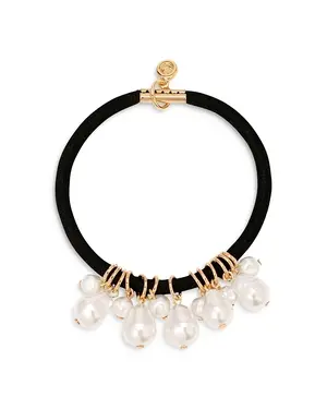 Ettika Imitation Pearl Mermaid Hair Elastic - Gold