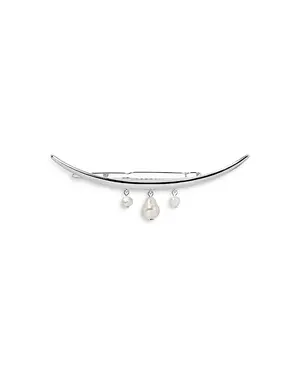 Ettika Imitation Pearl Mermaid Barrette - Silver