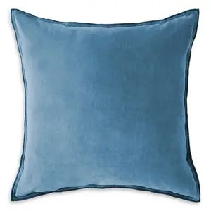 CHRISTY Harewood Reversible Cotton Velvet Euro Sham, Pair - Blue