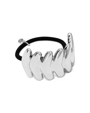 Ettika Modern Chevron Hair Elastic - Silver