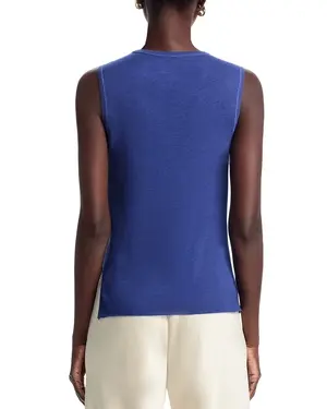 Majestic Filatures Crewneck Sleeveless Top - Blue Moon