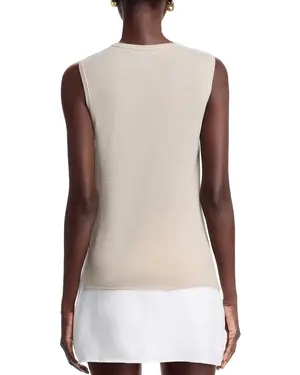 Majestic Filatures Crewneck Sleeveless Top - Desert