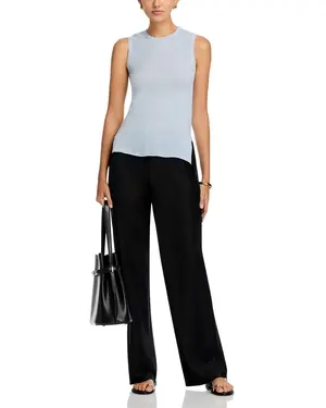 Majestic Filatures Crewneck Sleeveless Top - Ocean