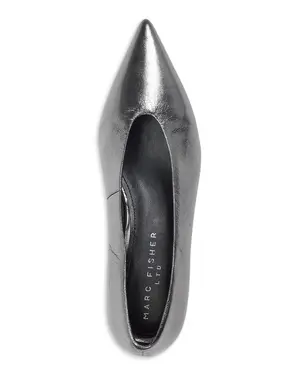 MARC FISHER LTD. Cecile Pointed Pumps - Silver