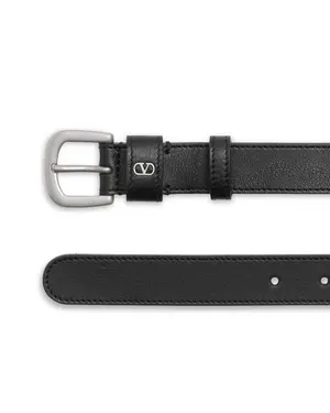 Valentino Garavani Vlogo Leather Belt