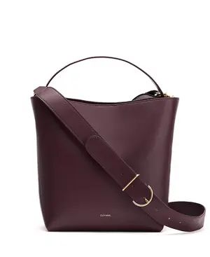 Cuyana Linea Bucket Bag Plum