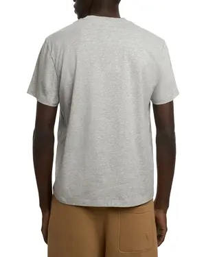 Ami Adc Short Sleeve Logo Tee - Heathered Ash Gray