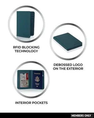 MEMBERS ONLY Passport Holder - Slate Blue