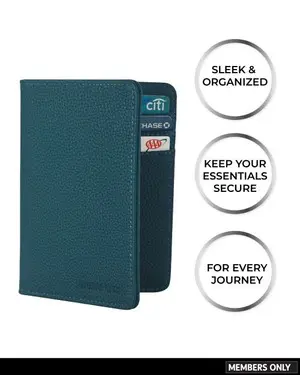 MEMBERS ONLY Passport Holder - Slate Blue