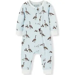 MILKBARN Luxe Stretch Zipper Pajama - Goose