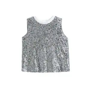 TULLEEN Sequin Sleeveless Shorts Set
